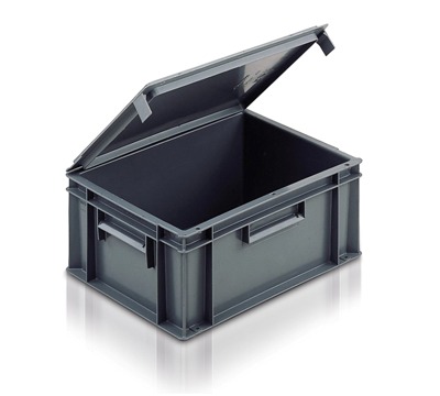 Allibert Euro Containers with Hinged Lid: Richardsons Shelving ...